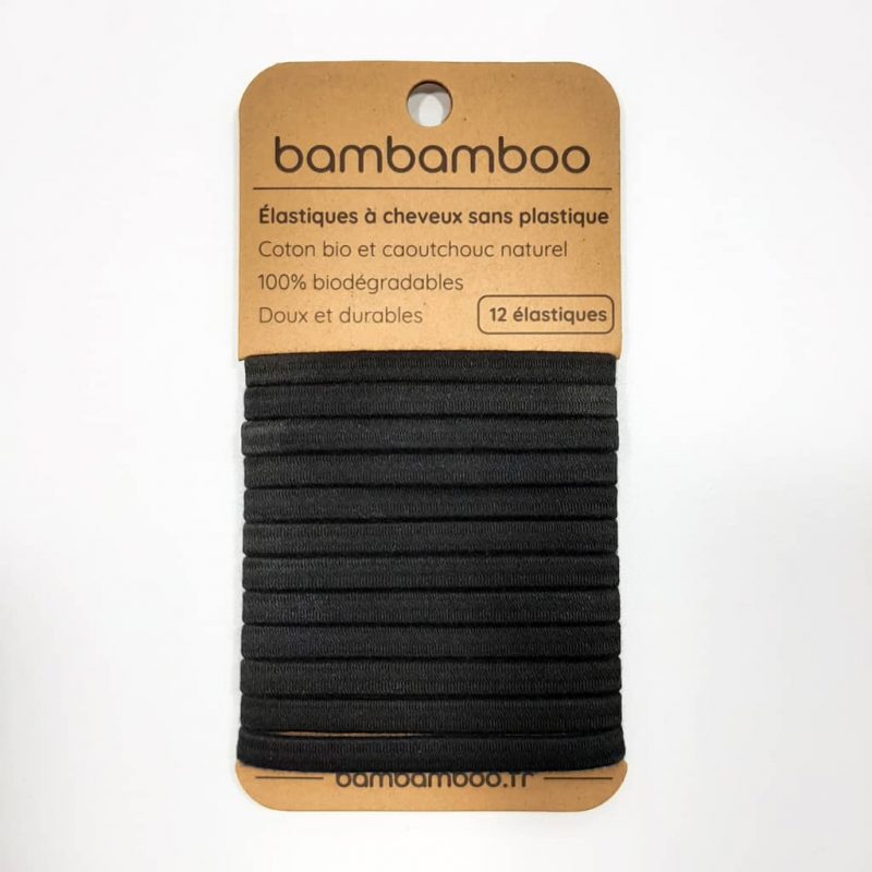 Elastiques à cheveux sans plastique | coton et caoutchouc | Bambamboo